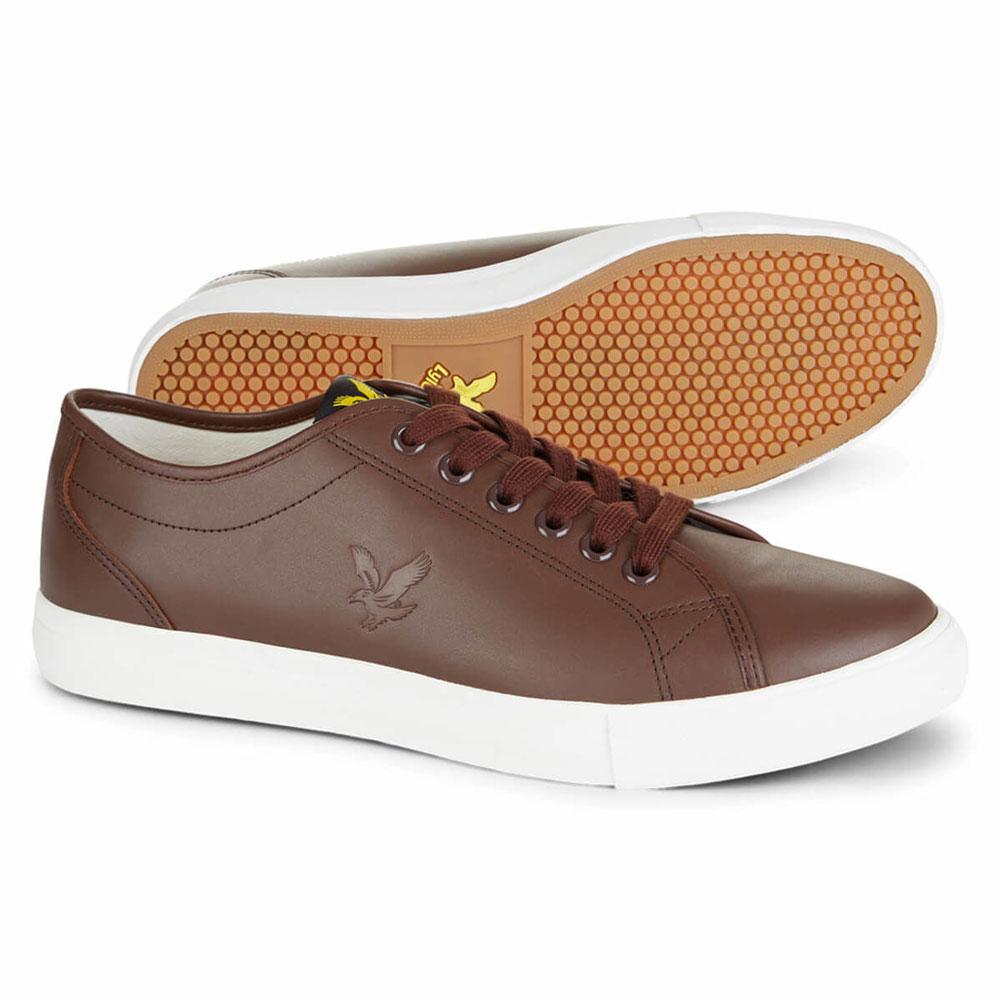 Lyle and Scott Teviot Leather Trainers - Brown FW311