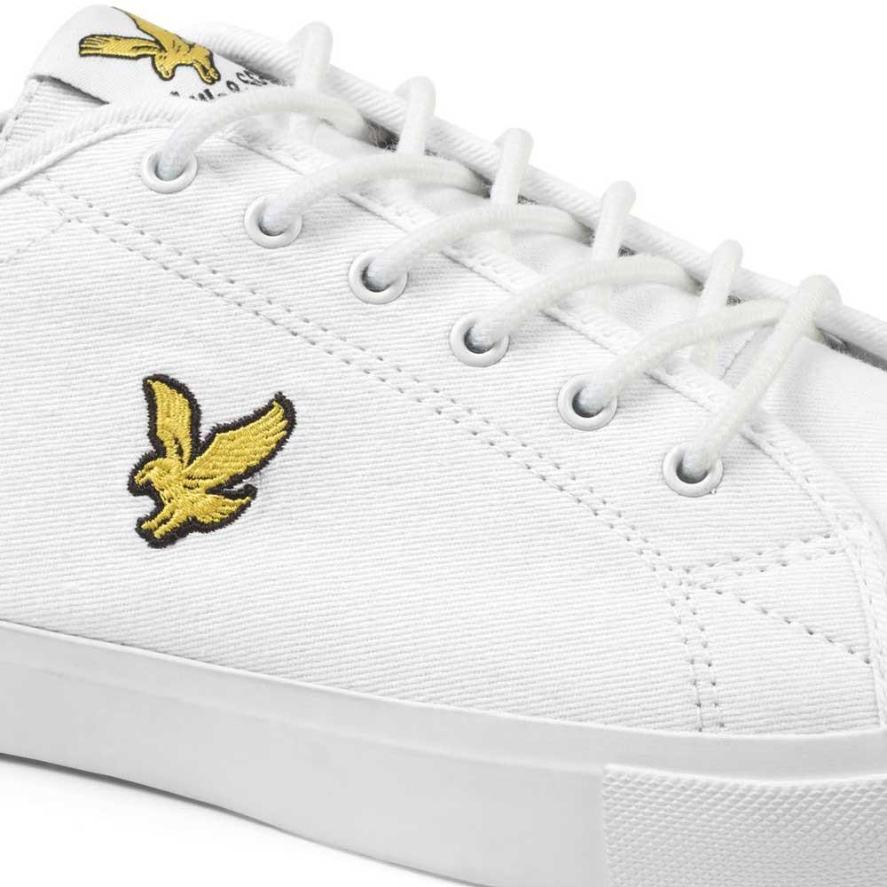 Lyle And Scott Teviot Canvas Plimsoll Trainers - White Twill FW210